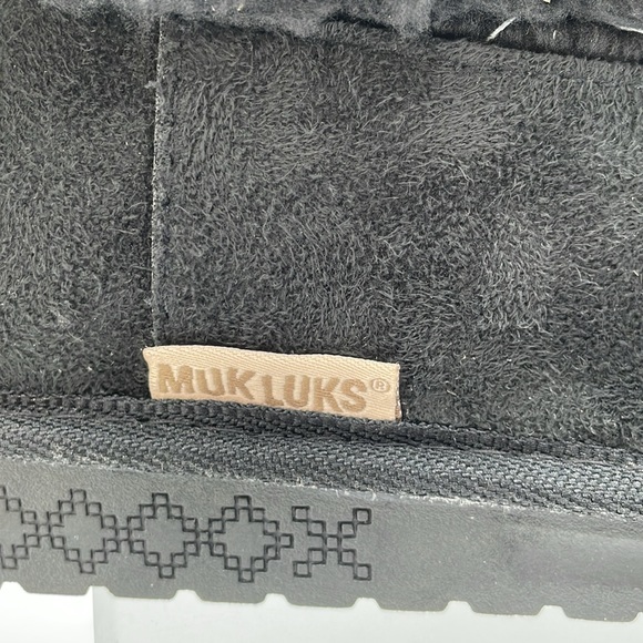 Muk Luks | Shoes | Muk Luks Tall Faux Fur Leg Slipper Boots Black And ...